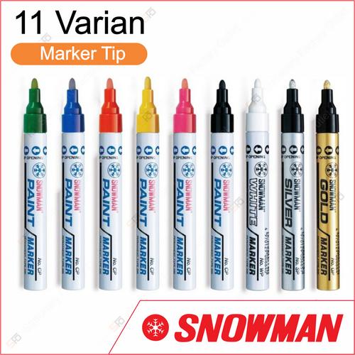 Jual Spidol Snowman Paint Marker ( Emas , Silver , Putih ) - Kuning ...
