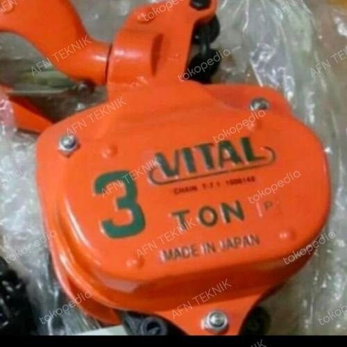 Jual vital chain blok 3 ton x 3 meter takle rantai manual Made in japan ...