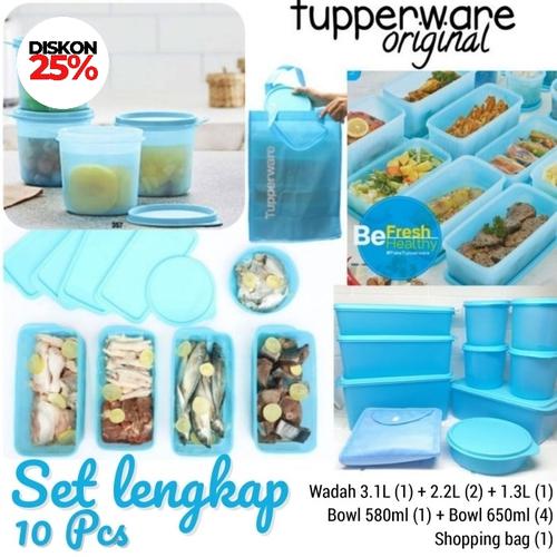 Jual Tupperware Wadah Ikan Ayam Daging Seafood Udang Set Menyimpan ...