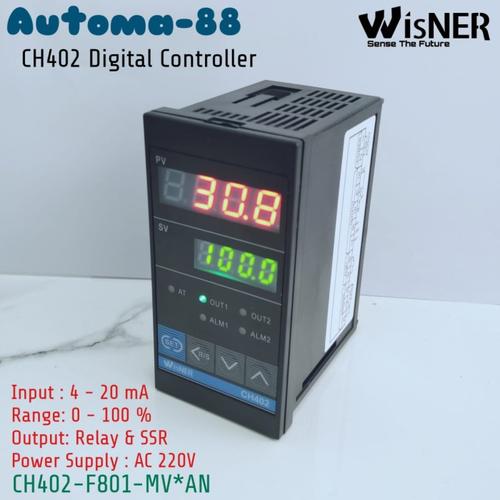Jual WISNER CH402 Digital PID Process Controller Input 4-20mA Out Relay SSR - 0 - 100 %, tidak ...