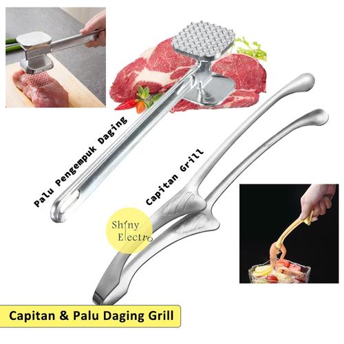 Jual Palu Pengempuk Daging Steak Capitan Pencapit Grill BBQ Stainless ...
