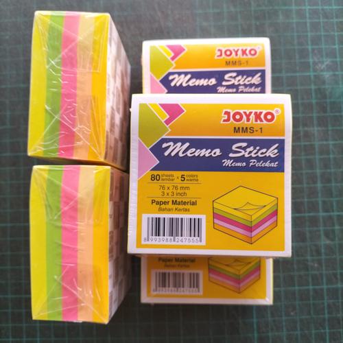 Jual Memo Stick Joyko MMS-1(5 Warna) 76x76 Warna - Jakarta Pusat ...