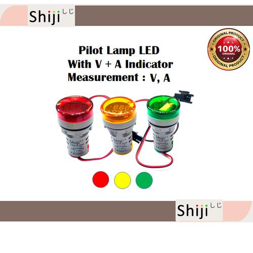 Jual Pilot Lamp LED With Volt Meter + Ampere Meter Indicator Shiji ...