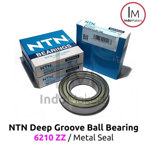 Jual Deep Groove Ball Bearing 6210ZZ Metal Seal - As 50mm NTN Japan ...