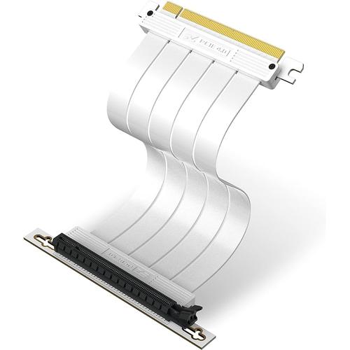 Jual EZDIY PCIe 4.0 X16 Riser Cable GPU Black White Right Angle 200mm ...