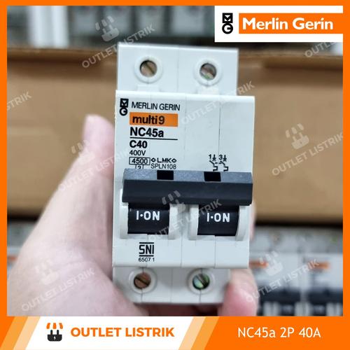 Jual MCB NC45a 2P 40A 4.5ka 12015 Multi 9 Merlin Gerin Original ...