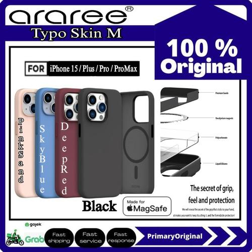 Promo Case iPhone 15 Pro Max 15 Pro ARAREE TYPO SKIN Magsafe Compatible ...