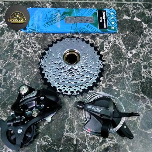 Jual Groupset Ulir Drat Shimano Altus M370 M310 7 8 9 Speed 16 inch ...
