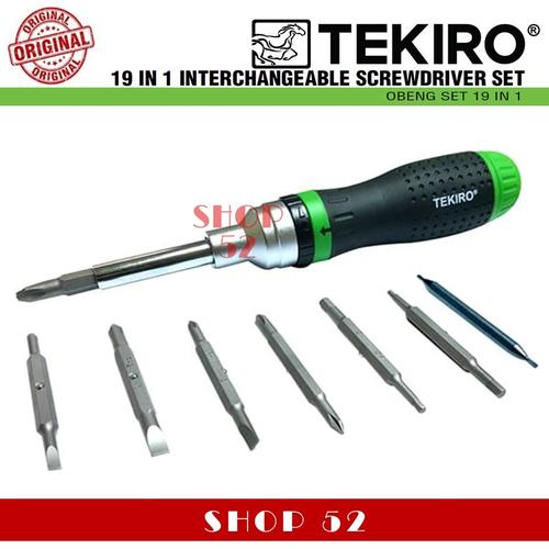 Jual TEKIRO Obeng Set 19 in 1 Interchangeable Screwdriver Set 19in1 ...