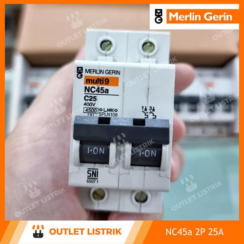 Jual MCB NC45a 2P 6A 10A 16A 20A 25A 32A 40A 50A 63A Merlin Gerin Schneider - 25A - Kota ...