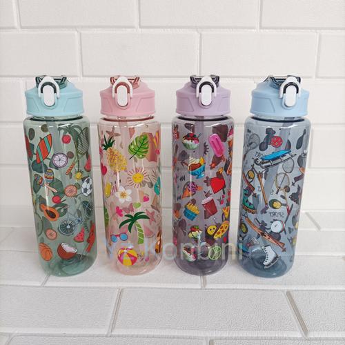 Jual Botol Minum Plastik Animasi Gambar Unik Transparan 800ml AX-335 ...