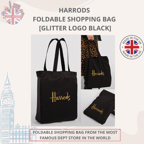 Promo Harrods Foldable Shopping Bag SW1 *100%Made in UK* - Black ...