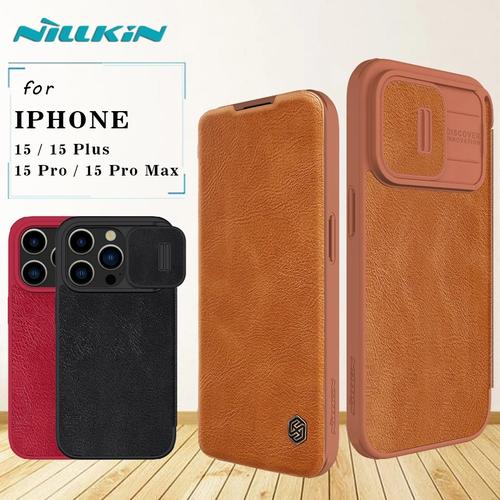 Jual Qin Pro Leather Nilkin Case iPhone 15 Pro Max Case iPhone 15 Plus ...