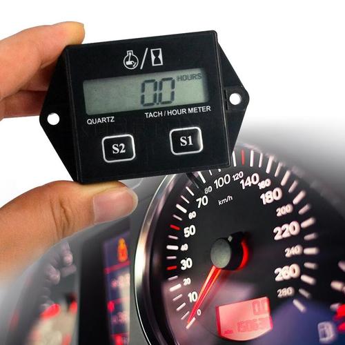 Jual LCD Digital Tach Hour Meter Tachometer Gauge For Motorcycle For ...