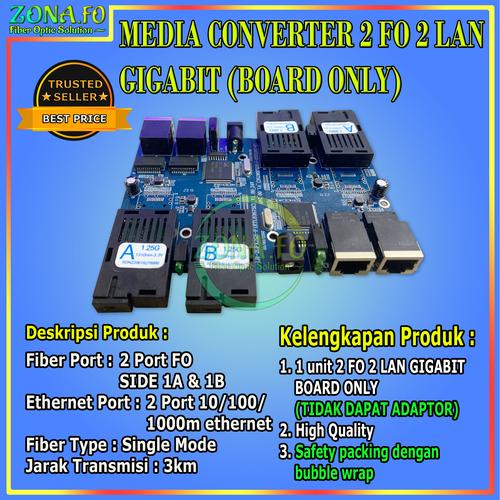Promo Media Converter Gigabit Fiber Optic 2 Port FO 2 Port LAN / 2 FO 2 LAN - Kota Tangerang ...