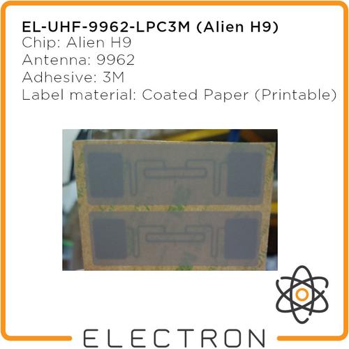 Jual EL-UHF-9962-LPC3M Alien H9 RFID Label Coated Paper Long Range ...