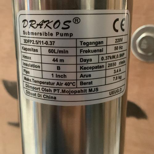 Jual Pompa Submersible satelit Drakos 1/2 HP + Barepump SP 2,5-11 Noril - Kota Tangerang ...