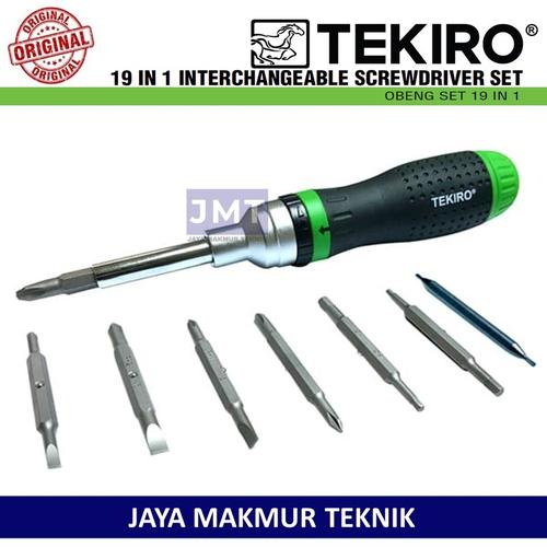 Jual TEKIRO Obeng Set 19 in 1 Interchangeable Screwdriver Set 19in1 ...