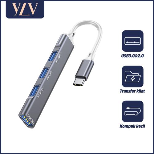 Promo YLV USB Hub To TYPE C 4 Port 3.0 High Speed Adaptor For PC And ...