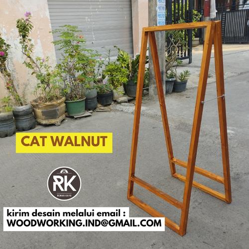 Jual Rangka standing banner kayu - NATURAL, 130 x 50 cm - Kota Bekasi ...