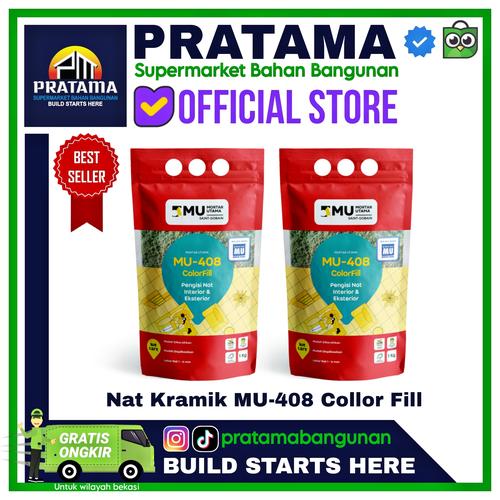 Jual Pratama MU-408 Collorfill 1KG Pengisi Nat Kramik Instan untuk ...