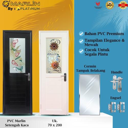 Jual pintu kamar mandi upvc marlin 70*200 kaca cermin - Hitam - Jakarta ...
