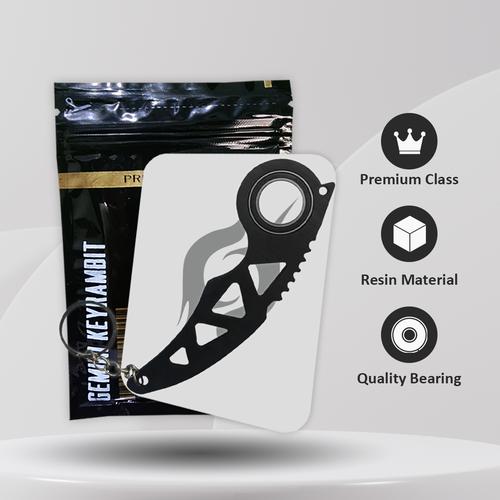 Jual Fidget Toy Keyrambit Gantungan Kunci Bentuk Karambit - L, Hitam ...