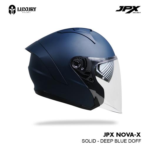 Promo Helm JPX - Nova X V2.0 - Solid - Deep Blue Doff - Half Face - XL ...