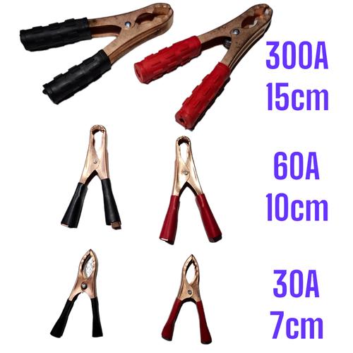 Jual JEPIT buaya AKI 30 A 60 A 300 A aligator clamp 1pasang 1 merah 1 ...