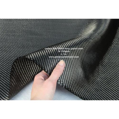 Jual serat carbon fiber kevlar fabric 3k 2x2 twill 200gsm - 240gsm ...