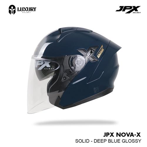 Promo Helm JPX - Nova X V2.0 - Solid - Deep Blue Gloss - Half Face - XL ...
