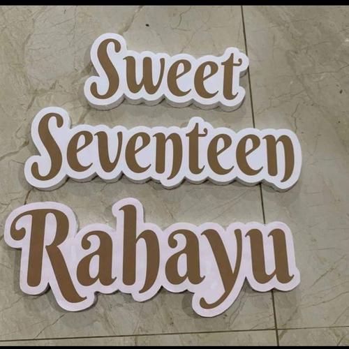 Jual styrofoam nama custom papan tulisan backdrop birthday wedding 45 x ...