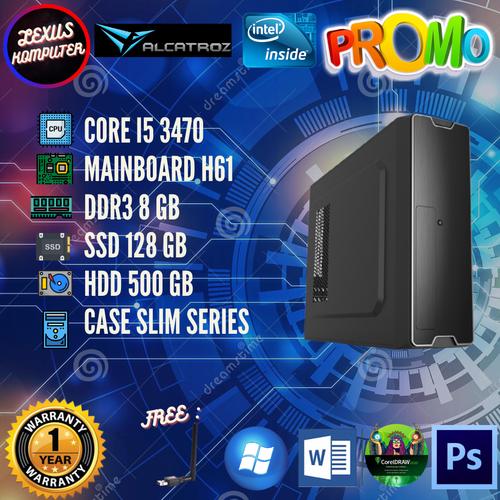 Jual KOMPUTER PC RAKITAN CPU KANTOR CASING SLIM CORE I5 3470 DDR3 8 GB ...