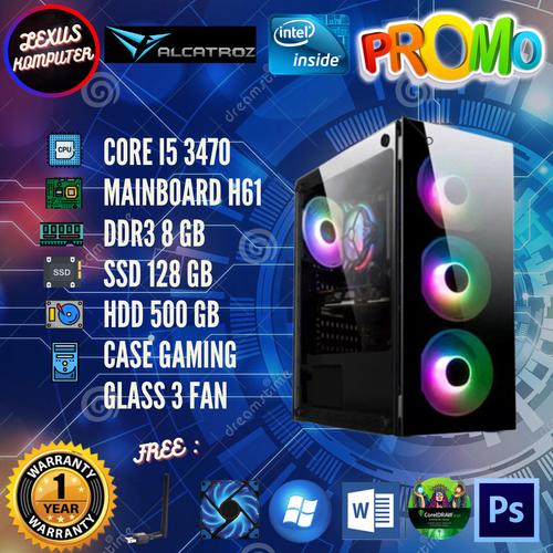 Jual Pc Komputer CPU Rakitan Office Kantor Admin I5 3470 Case Gaming ...