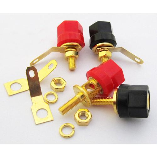 Jual M4 Small Hex Cap Binding Post 4mm Gold Plated Banana Socket ...