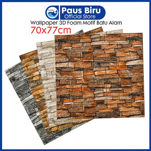 Promo Wallpaper Dinding 3D Batu Alam / wallpaper 3D Foam 77x70cm tebal ...