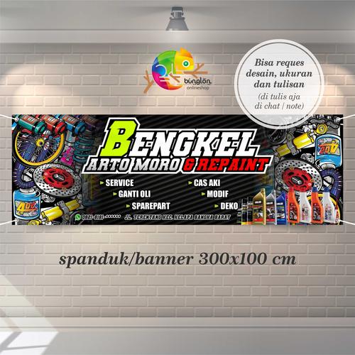 Jual Spanduk Banner 300x100 Cm Spanduk Bengkel, panduk Racing, Spanduk ...