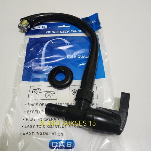 Jual Kran Angsa PVC Hitam CAB / Keran Angsa PVC Cuci Piring 1/2" inch ...