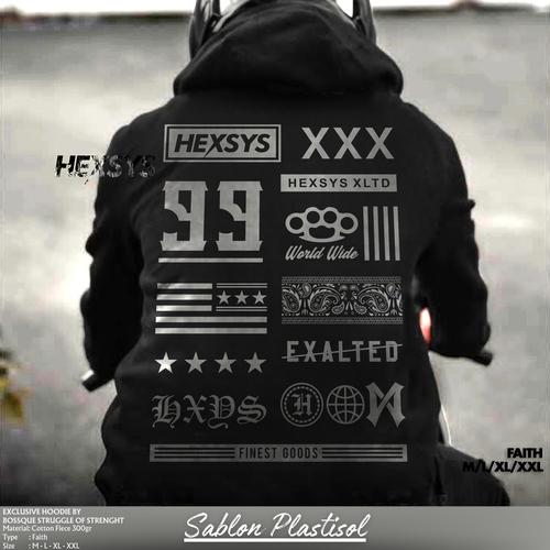 Jual Hoodie Pria Original Bossque X Hexsys Faith Jaket Distro Touring Motor - Faith, M - Kota ...
