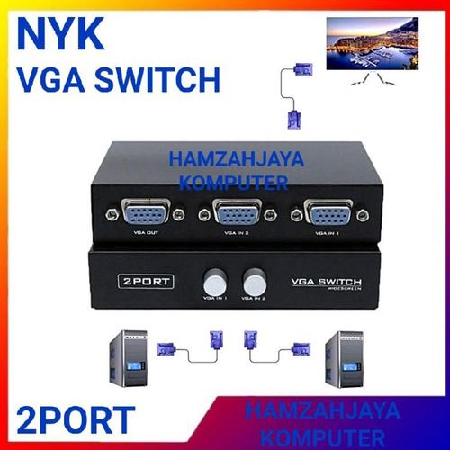 Jual SWITCH VGA SWITCH 2 PORT (2 IN 1 OUT) 2 PC / LAPTOP TO /KE 1 LCD ...
