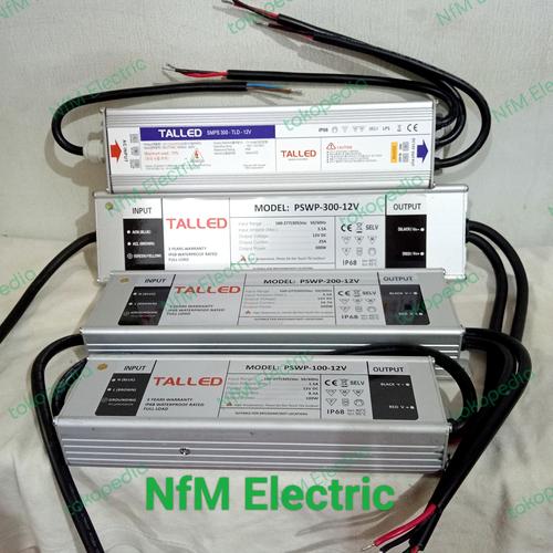 Jual TALLED Trafo Power Supply Waterproof 12V 100W/200W/300W/ Adaptor ...