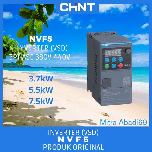 Jual Inverter CHINT NVF5/TS4-B 3PHASE 380V-440VAC 3.7kW 5.5kW 7.5kW - 3 ...