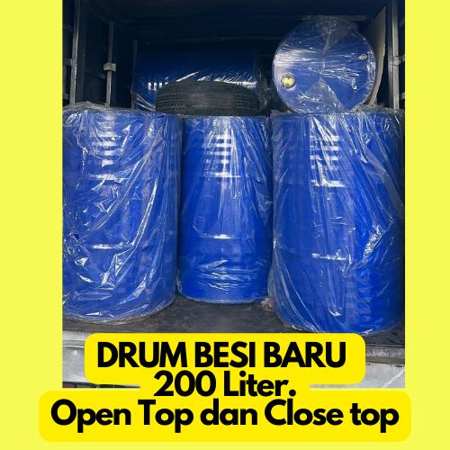 Jual Drum Tong BESI 200 liter NEW Tutup Lebar dan Kecil Drum Kaleng ...