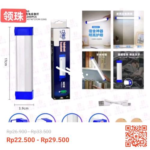 Jual Lampu Emergency 20w-17cm LED Lampu Neon Led panjang Tempel Magnet ...