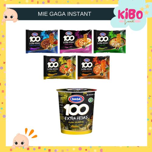Jual Mie Gaga 100 Extra Pedas Mi Instant 85gr Goreng Kuah Jalapeno ...