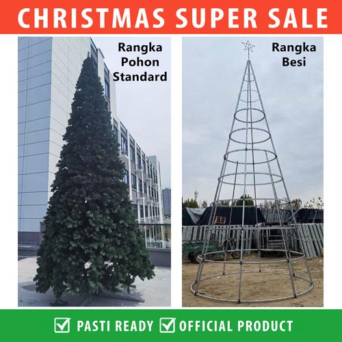 Jual Pohon Natal PVC Christmas Tree Jumbo Besar Ukuran 5 Meter - RANGKA ...