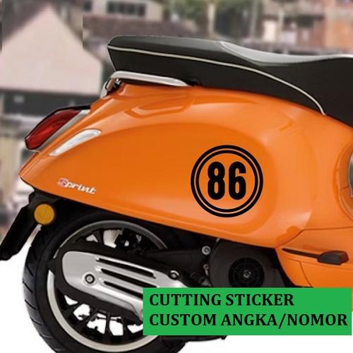 Jual Custom Car Sticker Cutting Stiker Angka Nomor Bebas Pilih Angka ...