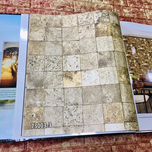 Jual WALLPAPER DINDING BATU KOTAK COKLAT ABU ALAM 3D NATURE - 73003-3 ...
