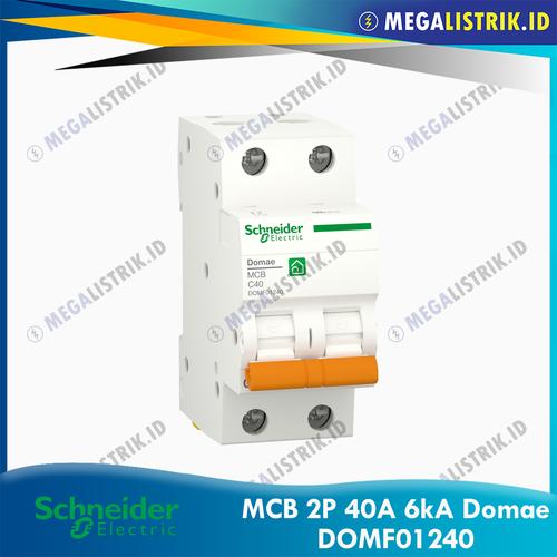 Jual Schneider MCB 2P 40A 6kA Domae SNI DOMF01240 / Miniature Circuit Breaker 2 Phase 40 Ampere ...