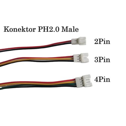 Jual Kabel Konektor JST PH2.0 PH 2.0 2Pin 3Pin 4Pin Male Plug RC soket PH - 2Pin - Kab. Bekasi ...